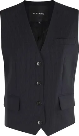 Birgitte Herskind Femme, Vestes, Bleu, Taille: 42 FR V-Neck Vest