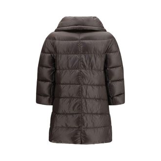 Herno Womens Gray Polyester Full-Length Jacket Clothing