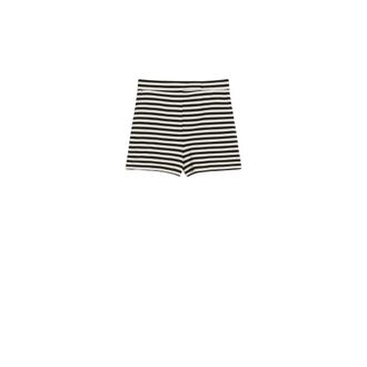 Max Mara Femme, Shorts, Noir, Taille: 38 FR Onirica Striped Jersey Shorts