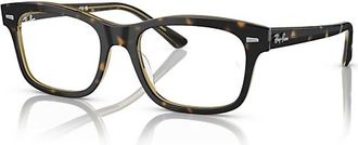 Ray-Ban Burbank Optics Havana Auf Transparent Fassung Klar Glas Polarisiert 56-19