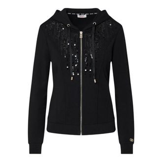 Liu Jo ECS Felpa Aperta - Femme - Sweatshirts et sweats &agrave; capuche - Noir - Taille: 40 FR