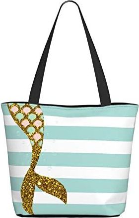 AOOEDM Sac &agrave; provisions scintillant pour femme avec queue de sir&egrave;ne 33 x 28 x 17 cm. Le cadeau parfait pour la Saint-Valentin. Cest de la Saint-Valentin pour