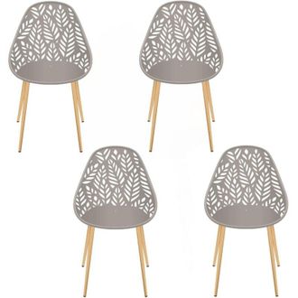The Home Deco Factory The Home Deco Factory - Lot de 4 chaises dext&eacute;rieur Calvi en polypropyl&egrave;ne