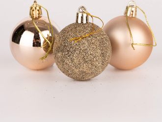 Shatchi 50 mm/18 St&uuml;ck Weihnachtskugeln, bruchsicher, Champagner-Gold, Weihnachtsbaumschmuck, Kugel, Ornamente, Kugeln, Weihnachtsdekoration, Urlaubsdekoratio