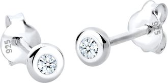 DIAMORE Elli DIAMONDS Earrings Women Earstuds with Diamond (0.06 ct.) in 925 Sterling Silver