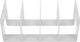 BESTONZON Multifunktionaler Buchst&uuml;tzenhalter aus Robustem Kunststoff 4 F&auml;cher Ablagefach Dekorativer Schreibtisch Organizer f&uuml;r B&uuml;cher und Dokumente Wei&szlig;