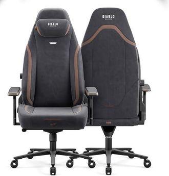 Diablo Chaise Gaming Tissu | Chaise de Bureau Ergonomique avec Appuie-tête Magnétique, Accoudoirs et Dossier Réglables | Siege Gaming, Fauteuil Gamer | X-Eye
