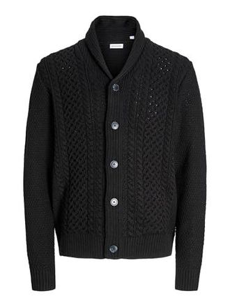 Jack & Jones Jjpaul Knit Shawl Cardigan, Noir, XL Homme