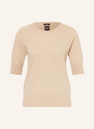 HUGO BOSS Strickshirt Favlova Aus Cashmere beige