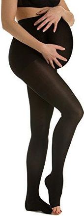 Relaxsan M2090A (Noir 2-M) Collant de contention de grossesse Classe 2 (23-32 mmHg) en coton pied ouvert