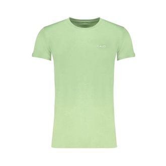 Gaud&igrave; Homme, Tops, Vert, Taille: 2XL T-shirt en coton vert avec logo imprim&eacute;