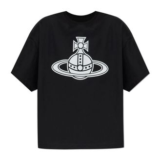 Vivienne Westwood T-Shirt mit bedrucktem Logo - - Tops - Damen - Schwarzk - S