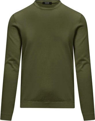 Bomboogie Homme, Pulls, Vert, Taille: L Cotton Crew Neck Jumper