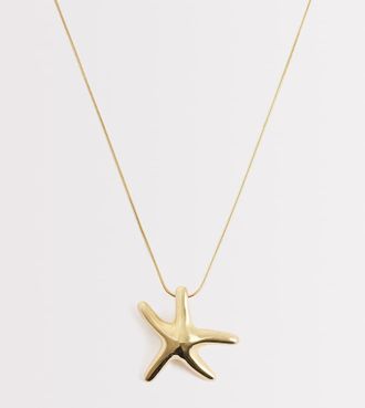 Seol + Gold Seestern-Halskette aus 18-Karat-Gold-Vermeil-Goldfarben