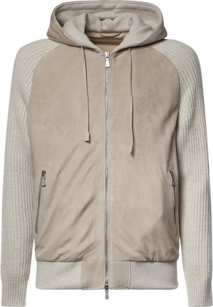 Eleventy Homme, Vestes, Beige, Taille: L Veste en cuir