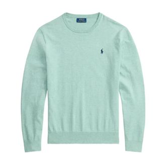Polo Ralph Lauren Rundhals-Pullover mit Logo-Detail - - Knitwear - Herren - Gr&uuml;n - S