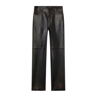 Golden Goose Leather Hosen - - Trousers - Damen - Schwarzk - S