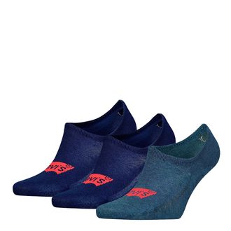 Levi's Unisex Footie Socks, Navy, 35/38