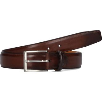 Magnanni Brauner Lederg&uuml;rtel mit Metallschnalle - - Accessories - Herren - Braun - 115 CM