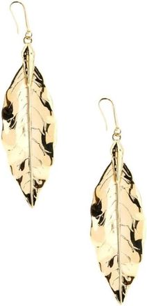 Roberto Cavalli Femme, Accessoires, Jaune, Taille: ONE Size Boucles doreilles feuille