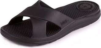 Totes Totes SOLBOUNCE Claquettes croisées pour femme, Noir, 38 EU