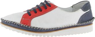 Andrea Conti Damen Schnürschuh, Weiss/d.blau/rot, 40 EU