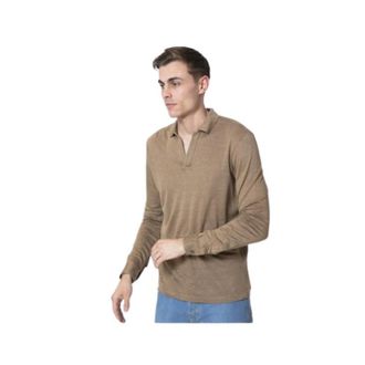 Gran Sasso Langarm -Polo -Hemd - - Tops - Herren - Braun - 2XL