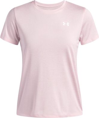 Under Armour Damen Tech Twist Short Sleeve Crew, (647) Prime Pink/Wei&szlig;, XX-Large
