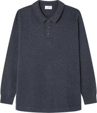 Springfield Herren Gg7 Polo Torzal Pullover Poloshirt, blau, X-Large