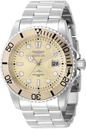 Invicta Pro Diver 50892 Herrenuhr - Quarzwerk - Edelstahl mit beigem Zifferblatt - 42 mm