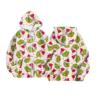 Generic Le Grinch Sweat A Capuche Femme 2025 Oversize Moche Noël Adulte The Christmas Vetement Costume Deguisement Pull Chaud Hiver Noel Sweatshirts De Pulls 