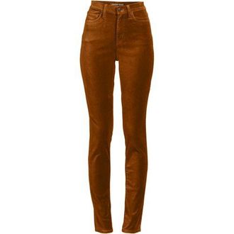 Lands End Slim Fit Samthose High Waist, Damen, Größe:38 regular, Braun, Baumwoll-Mischung, by Lands End