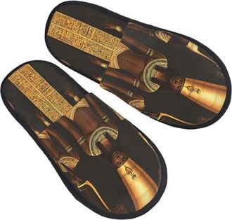 Generic Pantoufle Motif Hi&eacute;roglyphique &Eacute;gyptien Ancien Slippers Hiver L&eacute;g&egrave;res Chaussons Pour Ext&eacute;rieur Int&eacute;rieur Unisex L