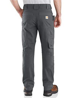 Carhartt Work in Progress Pantalon de travail en acier Rugged Flex, coupe d&eacute;contract&eacute;e, double devant, utilitaire et poches multiples Pant Homme, Gris, 40W/32L