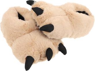 Hemobllo Pantoufles Hiver Peluche Pour Maison Pantoufles De Forme Griffe De Dessin Animé Confortables Pantoufles Intérieurs Doux Et Décontractés