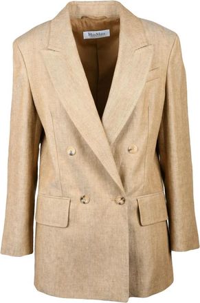 Max Mara Femme, Vestes, Beige, Taille: 38 FR Gerla Giacca Lunga