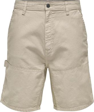 Only & Sons Herren ONSEDGE Carpenter Straight 0186 Shorts, Chinchilla, L