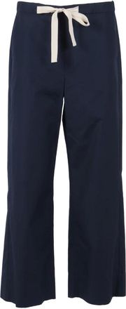 Max Mara Femme, Pantalons, Bleu, Taille: 42 FR Argento Wide Pantalons