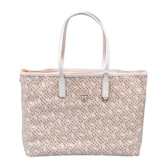 Tommy Hilfiger Baumwolltasche mit Rei&szlig;verschluss - - Bags - Damen - Beige - ONE SIZE