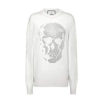 Philipp Plein Rundhals-Strickware - - Knitwear - Damen - Wei&szlig; - S