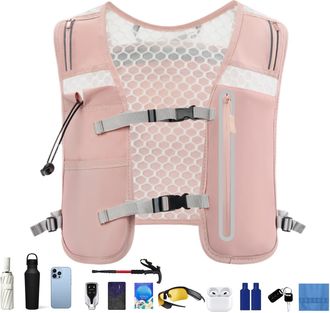 Generic Running Trinkweste | 4L Running Trinkrucksack - Reflektierende Wasserblase Anpassbare Brustgurte Telefonhalter f&uuml;r Frauen Outdoor Trail Wandern Radfah