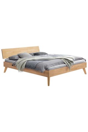 Hasena Bett, Eiche Bianco, Holz, Eiche, massiv, 140x200 cm, &Uuml;ber- und Sondergr&ouml;&szlig;en erh&auml;ltlich, in verschiedenen Holzarten Gr&ouml;&szlig;en erh&auml;ltlich, Schlafzimmer, Be