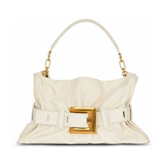 Balmain Femme, Sacs, Blanc, Taille: ONE Size Sac Anthem Medium Shoulder en cuir