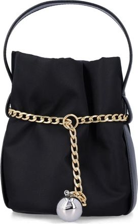 Prada Crossbody Bags - Re-Nylon Petit Sac With Gold Chain And Nappa Leath - Gr. unisize - in Schwarz - f&uuml;r Damen