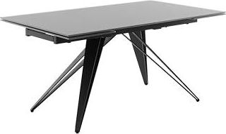 Robas Lund Auszugstisch NEMURO mit Stirnauszug, Sicherheitsglas, satiniert, B/H/T: ca. 160(240)/76/90 cm