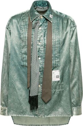 Miharayasuhiro Hemd mit Logo-Patch - Grün