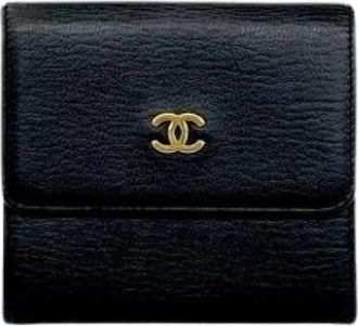 Chanel Portefeuille Tri-fold Pre-owned - Femme - Pre-owned - Noir - Taille: ONE Size