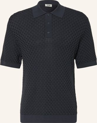 Drykorn Drykorn Strick-Poloshirt Tamian Relaxed Fit blau