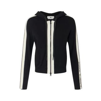 Elisabetta Franchi Damen, Sweatshirts & Hoodies, Schwarzk, MGr&ouml;&szlig;e