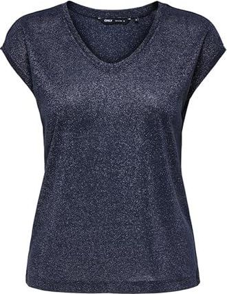 Only Only Haut Vic AOP pour Femme, Bleu cr&eacute;puscule, 36